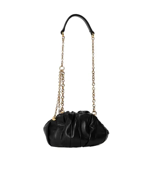 Chloé Pleated Leather Single-shoulder Bag - Black