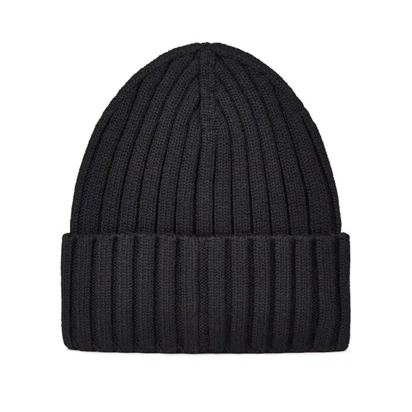 Moncler Ribbed Wool Beanie With Logo Detail