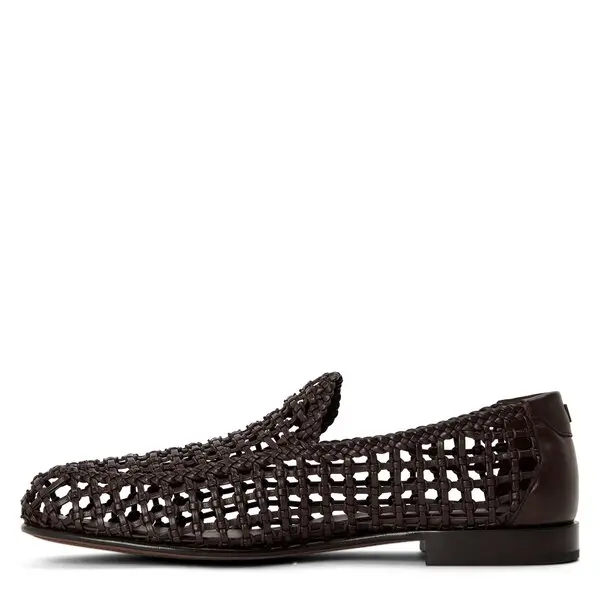 Fendi Woven Leather Loafers