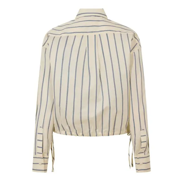 Moncler Striped Long Sleeve Shirt With Drawstring Hem