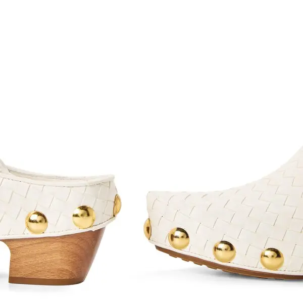 Bottega Veneta Woven Studded Clogs