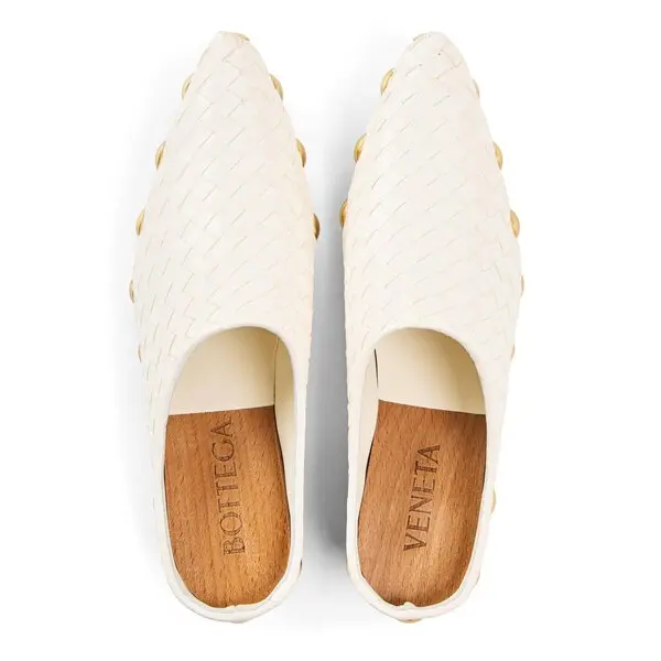 Bottega Veneta Woven Studded Clogs