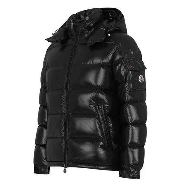 Moncler Logo Down Jacket With Removable Hood