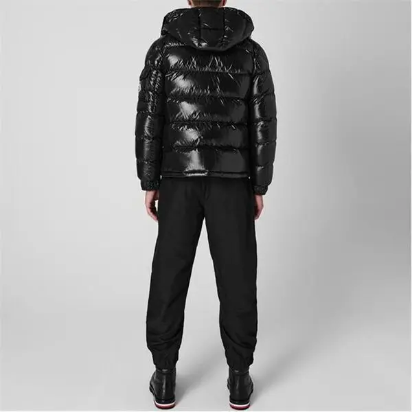 Moncler Logo Down Jacket With Removable Hood