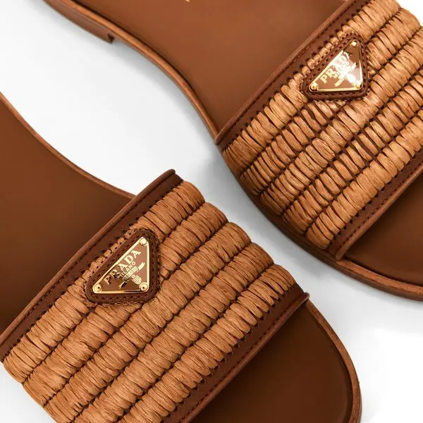Prada Straw Sandals