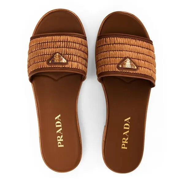 Prada Straw Sandals
