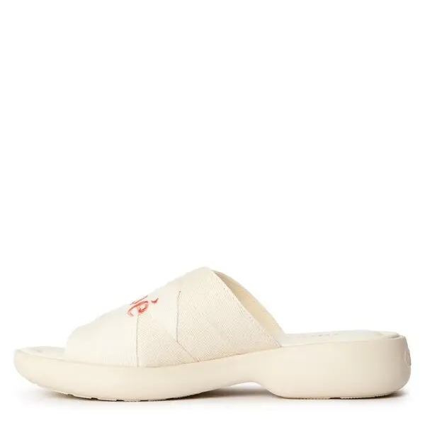 Chloé Flat Logo Sandals - White