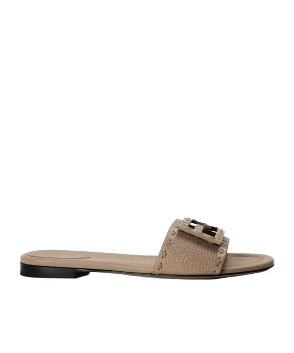 Fendi Flat Logo Sandals
