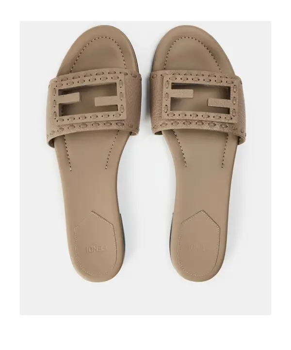 Fendi Flat Logo Sandals