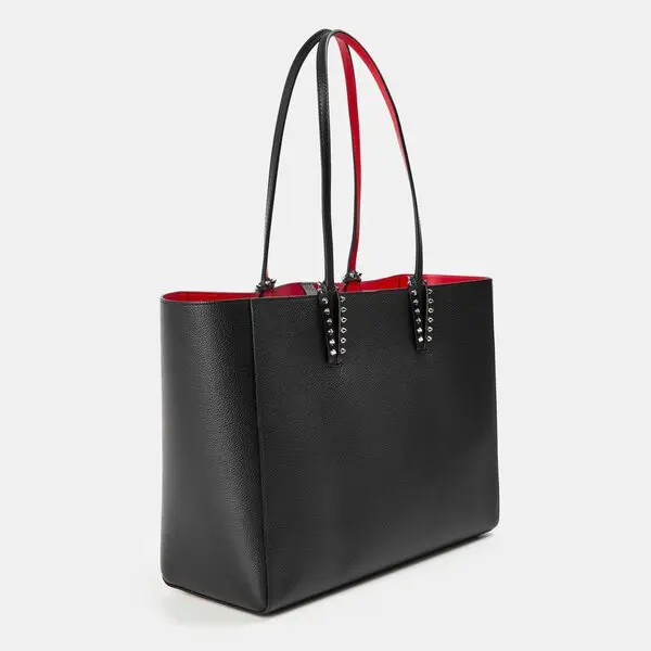 CHRISTIAN LOUBOUTIN Cabata Leather Tote Bag With Stud Embellishments - Black