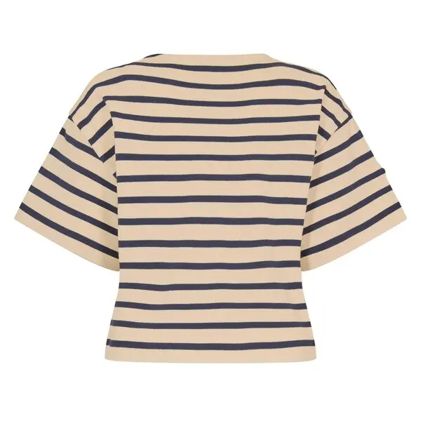 Moncler Striped T-shirt - Nude