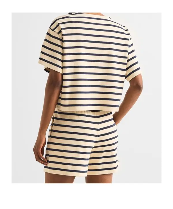 Moncler Striped T-shirt - Nude