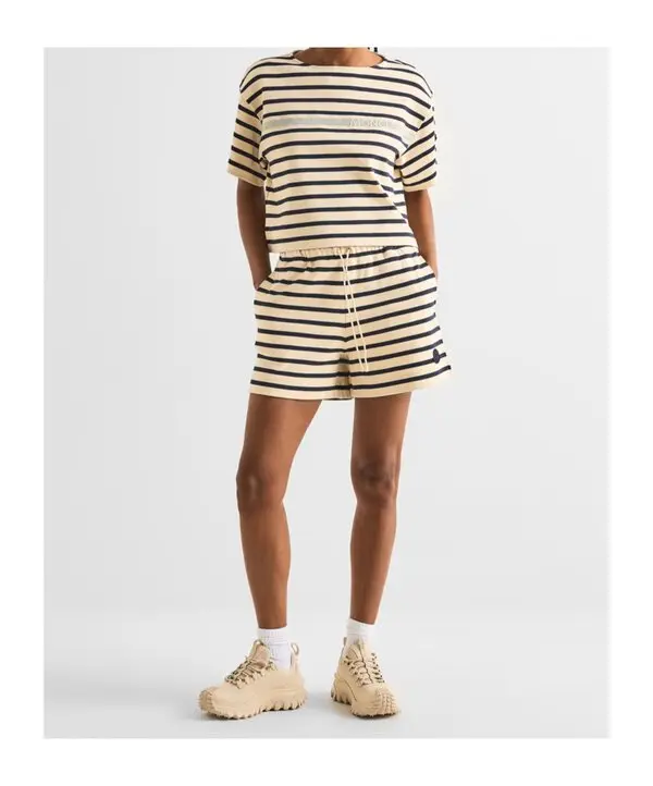 Moncler Striped T-shirt - Nude