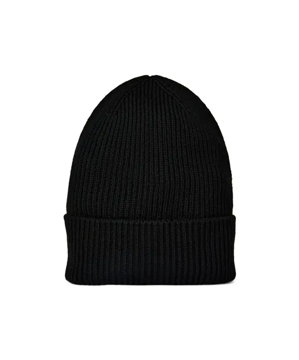 Moncler Logo Wool Beanie - Black