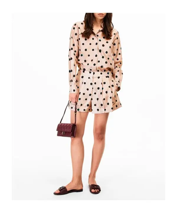 Fendi Polka Dot Print Chino Shorts - Nude