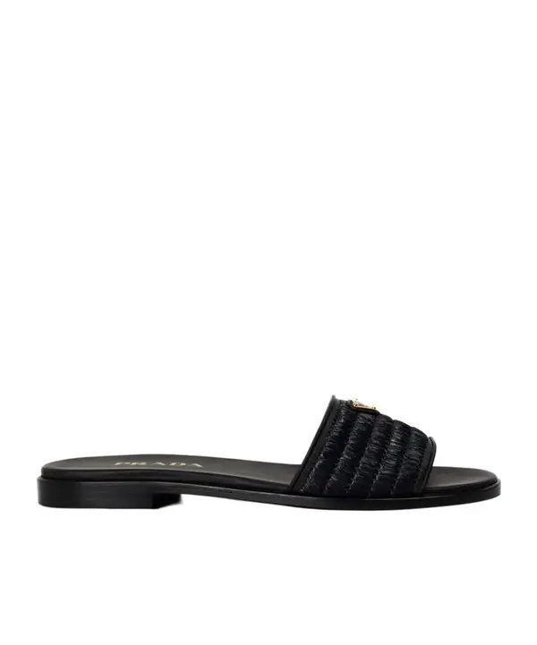 Prada Logo Open-toe Slippers