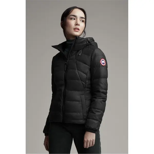 Canada Goose Down Jacket With Drawstring Hood And Logo Patch