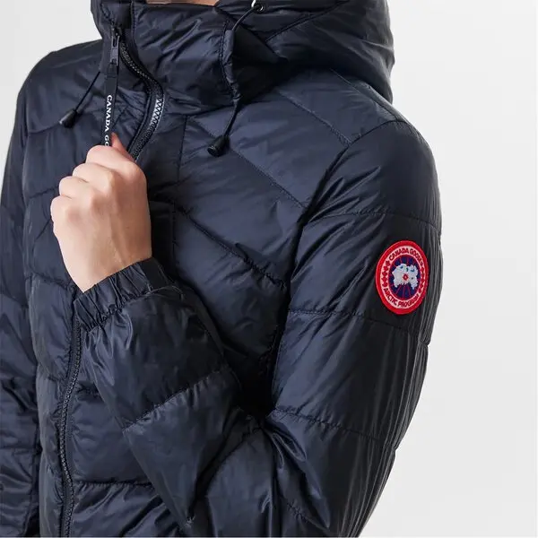 Canada Goose Down Jacket With Drawstring Hood And Logo Patch