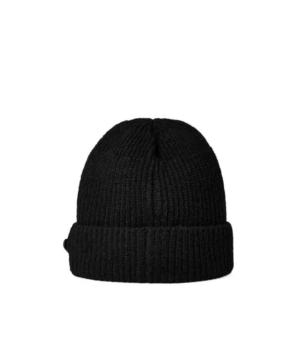 Prada Badge Logo Beanie - Nero
