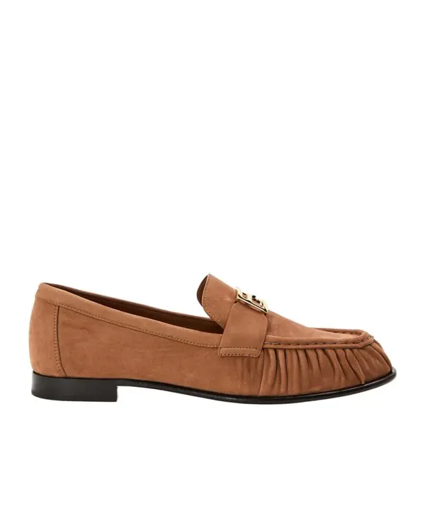 Fendi Front Logo Loafers - Brown