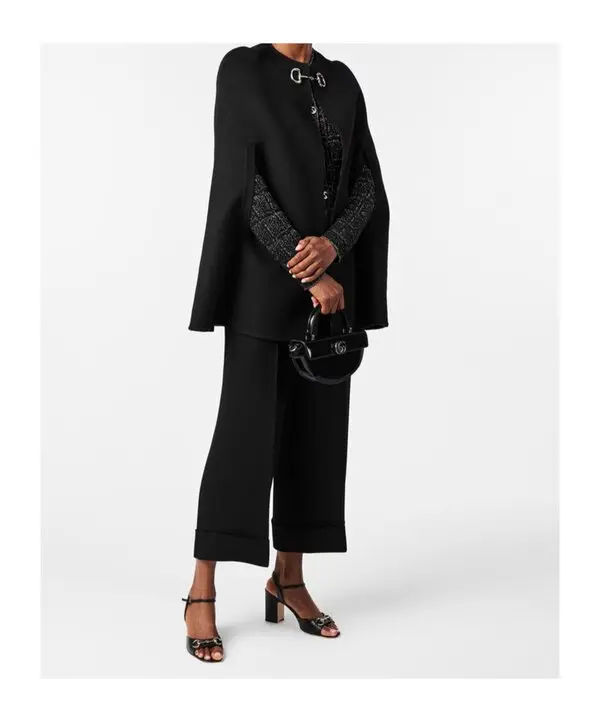 Gucci Lady Horsebit Heeled Sandals With Ankle Buckle