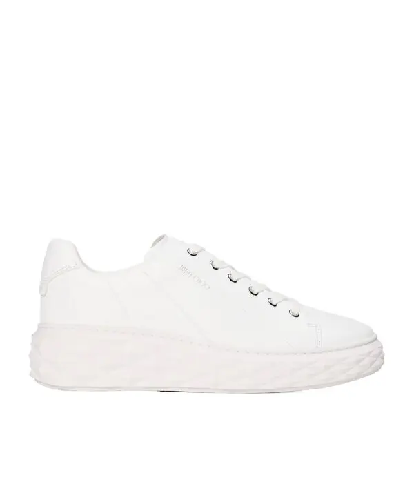 JIMMY CHOO Low-top Laced Casual Skate Shoes - White