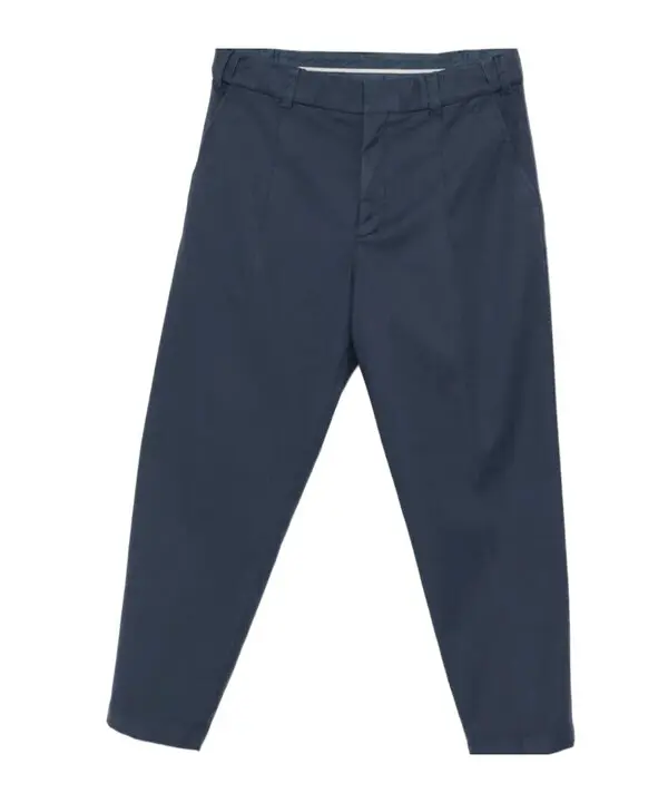 Eleventy Elasticated Waist Trousers With Front Pleats