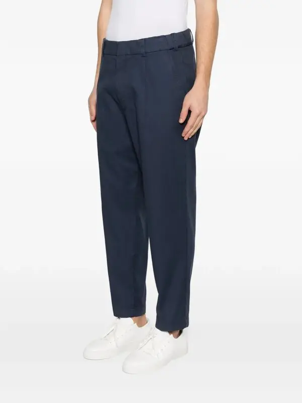 Eleventy Elasticated Waist Trousers With Front Pleats
