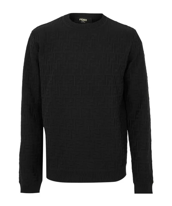 Fendi Crew Neck Knit Long Sleeve Top