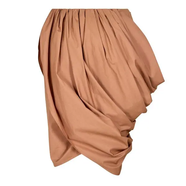 Chloé Draped Midi Skirt - Brown