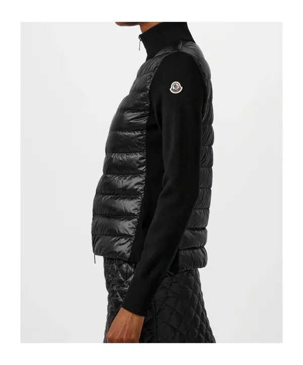 Moncler Zipper Down Jacket With Funnel Neck