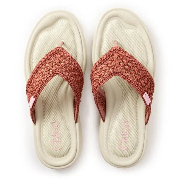 Chloé Solid Color Minimalist Flat Sandals