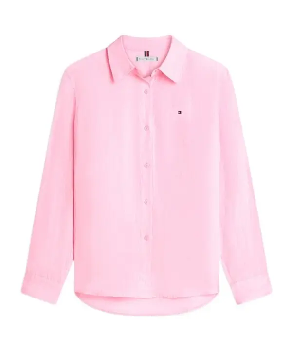 Tommy Hilfiger Long Sleeve Shirt With Button Front And Logo