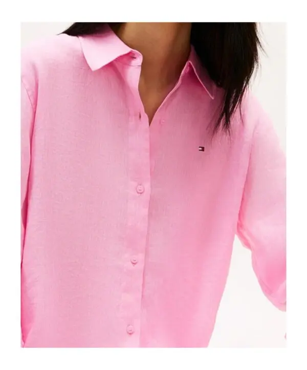 Tommy Hilfiger Long Sleeve Shirt With Button Front And Logo