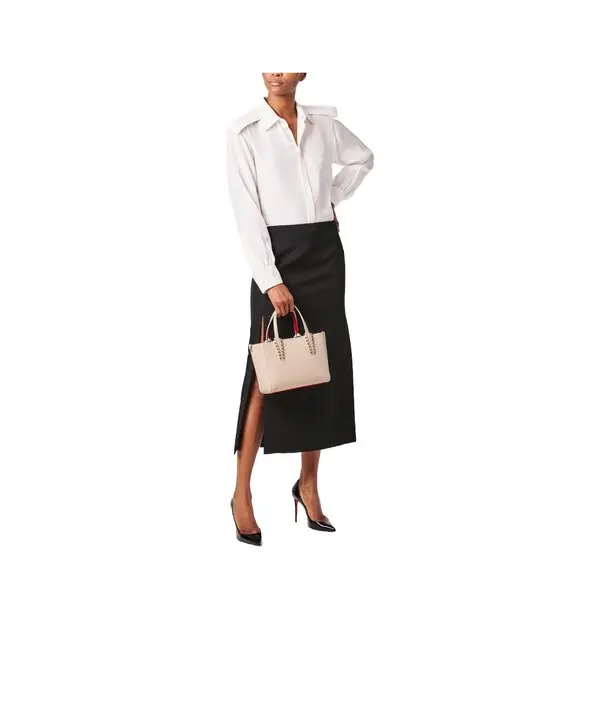 CHRISTIAN LOUBOUTIN Grained Leather Tote Bag