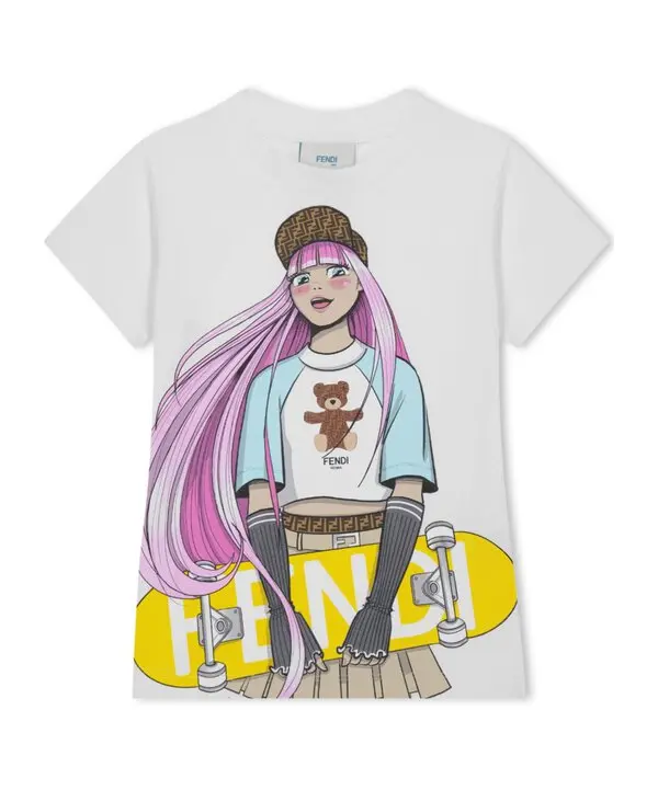 Fendi Printed Short Sleeve T-shirt