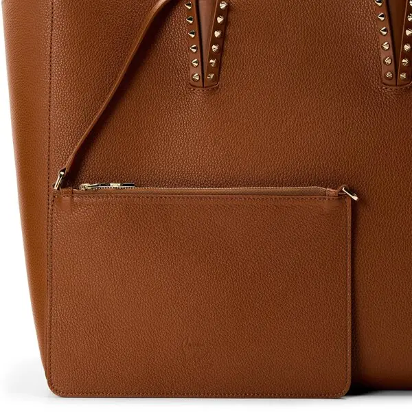 CHRISTIAN LOUBOUTIN Premium Cowhide Tote Bag - Brown