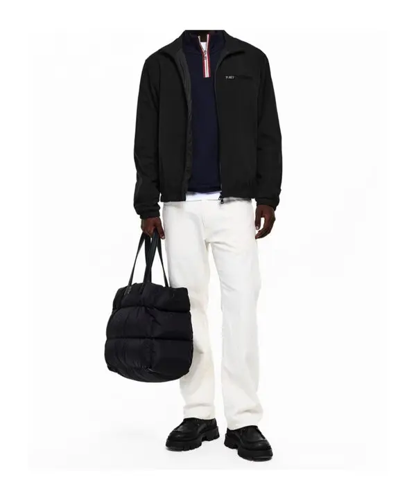 Moncler Logo Patch High Neck Zip-up Jacket