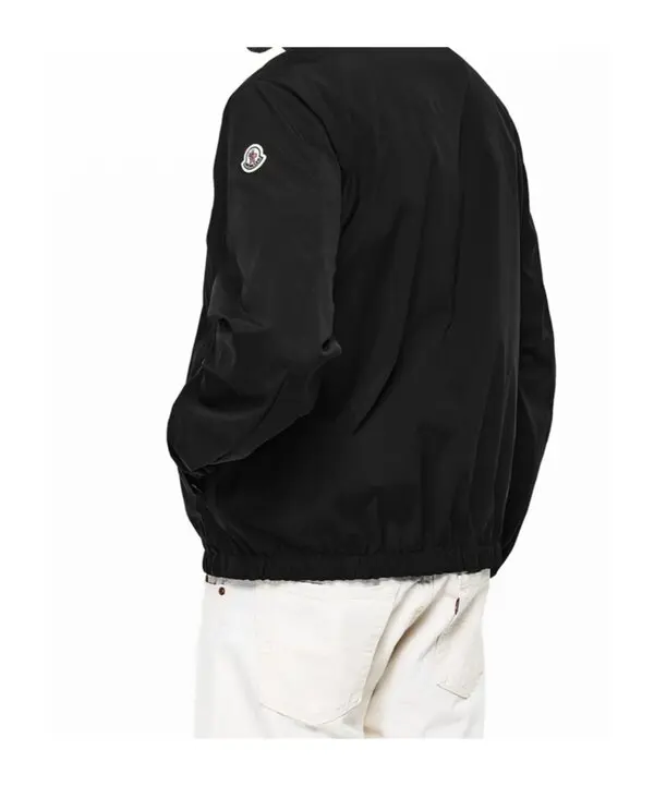 Moncler Logo Patch High Neck Zip-up Jacket
