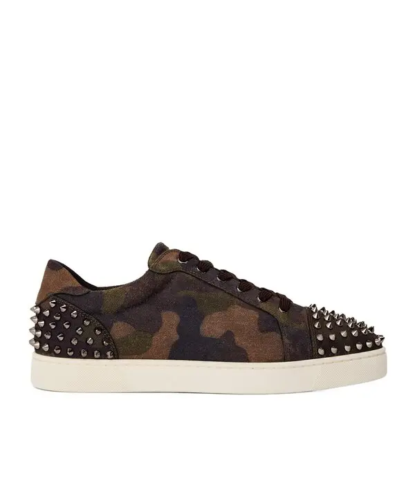 CHRISTIAN LOUBOUTIN Camouflage Studded Low-top Sneakers