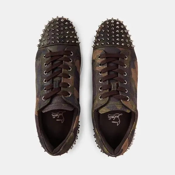CHRISTIAN LOUBOUTIN Camouflage Studded Low-top Sneakers