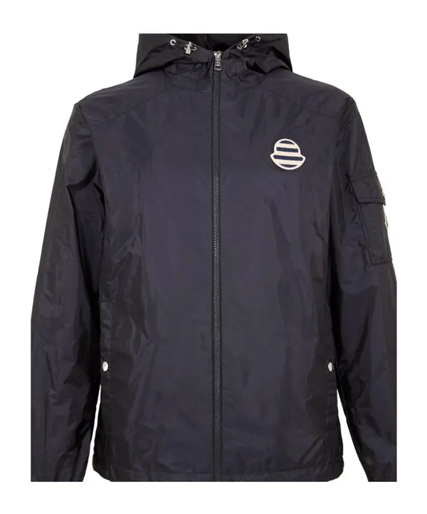 Moncler Hooded Windbreaker With Logo Patch