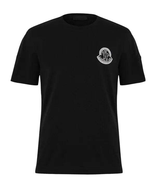 Moncler Crew-neck Cotton T-shirt - Black