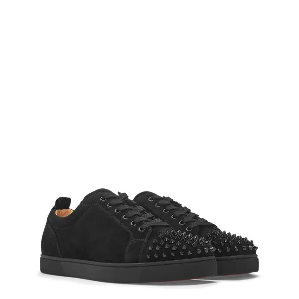 CHRISTIAN LOUBOUTIN Suede Studded Low Top Sneakers