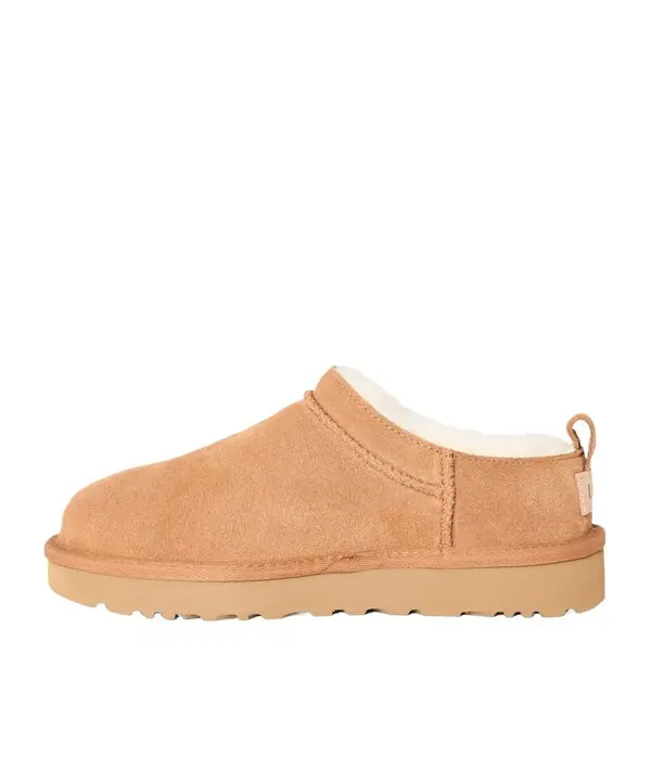 UGG Suede Ankle Boots With Wool Lining - Nude