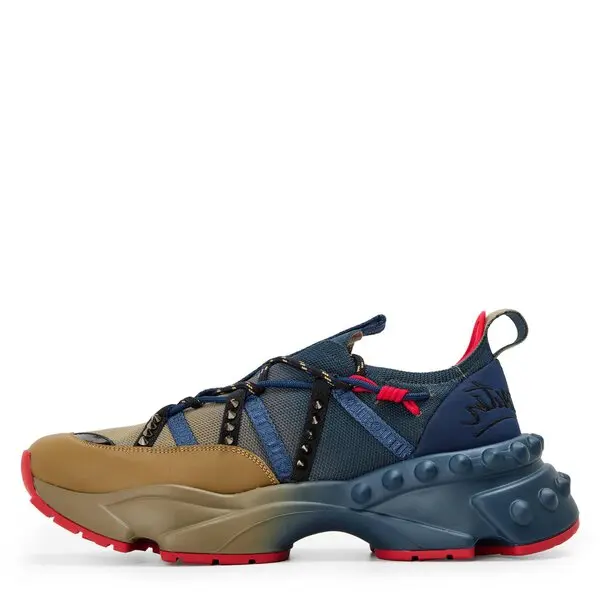 CHRISTIAN LOUBOUTIN Trail Runners With Stud Detailing - Blue