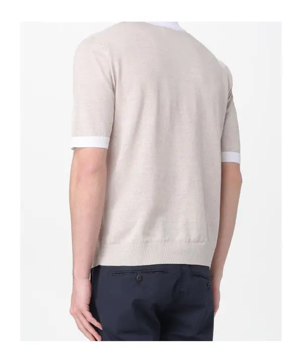 Eleventy Short-sleeved Knit Polo Shirt - Pink