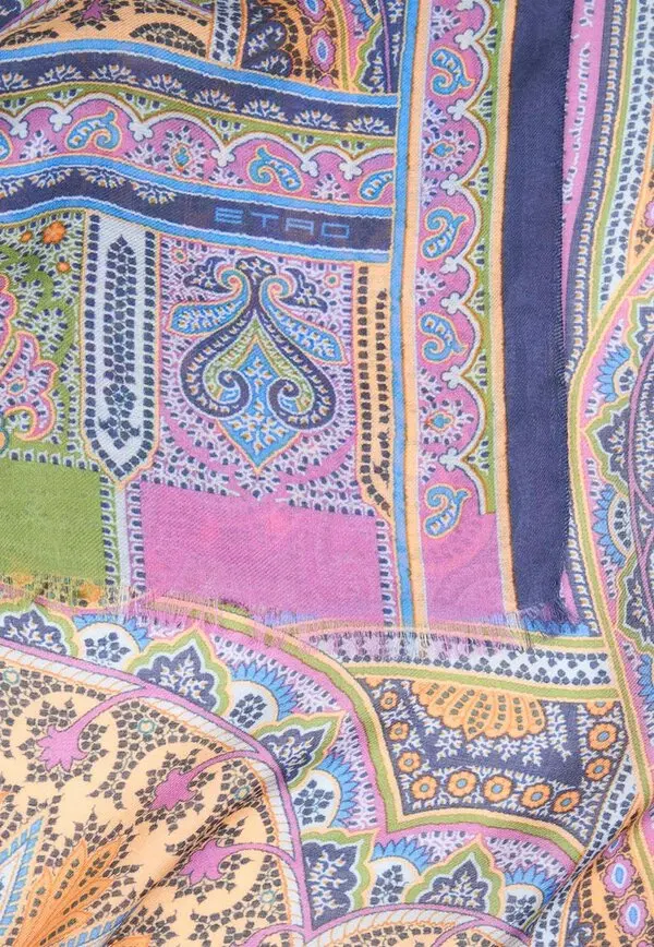 Etro Patterned Cashmere-blend Scarf
