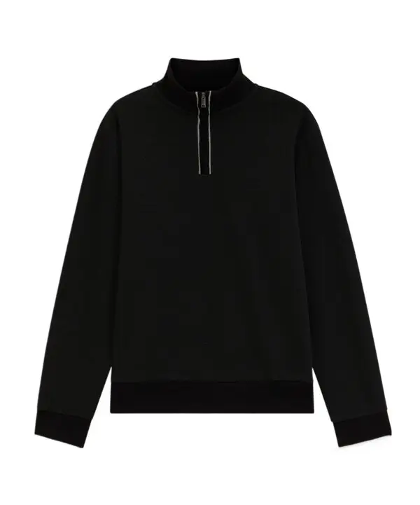 Hugo Boss Half-zip Micro-textured Sweatshirt