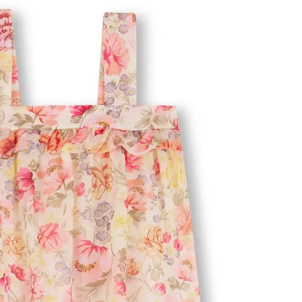 Chloé Floral Print Tiered Maxi Dress With Halterneck